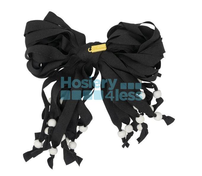 HEIRLOOMS STRINGY BOW PEARLS CLIP. Hosiery4Less